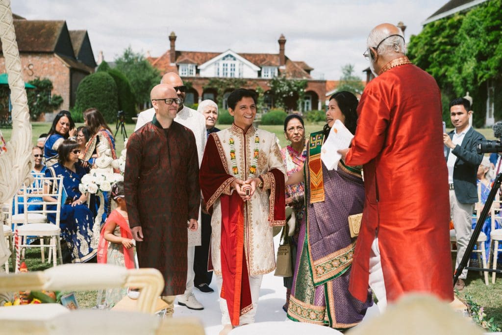 Outdoor Indian Wedding Ceremony At Micklefield Hall
