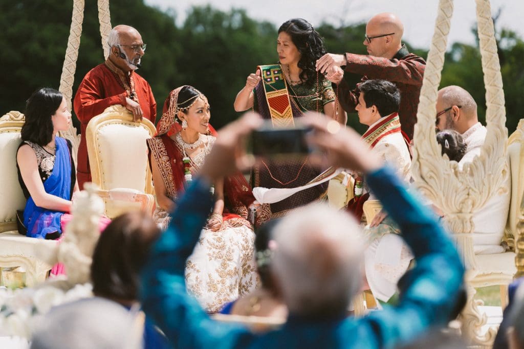 Outdoor Indian Wedding Ceremony At Micklefield Hall